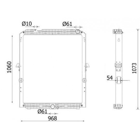 Radiateur D'eau Mercedes A 9605000901 - A 9605002501 - P44006516