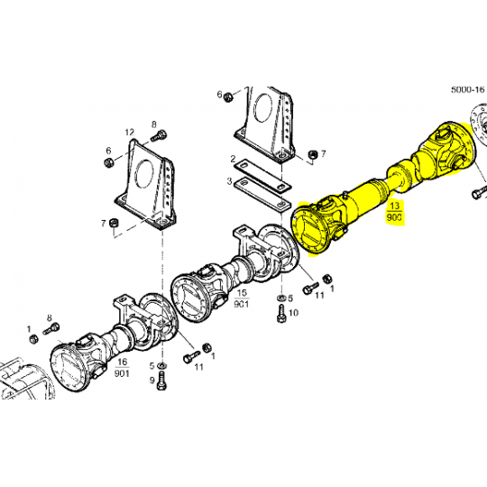 Arbre De Transmission Coulissante L : 1300 - 1410mm Pour Iveco 42077381 ...