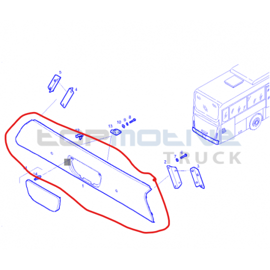 Pare Choc Arrière Iveco - 5801604565 - P44015454