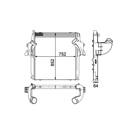 Radiateur À Air Pour Mercedes Actros - 9425011001 - 44T648305